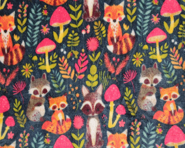 Woodland Animal Print Cuddle Fleece - The Fabric Shop